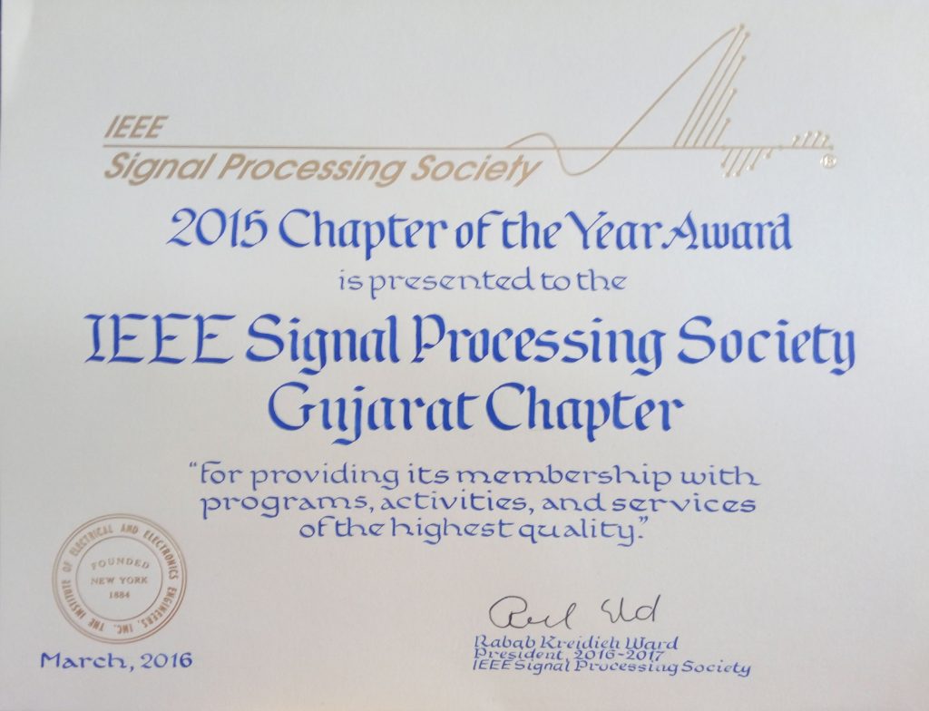 IEEE Signal Processing Society Chapter - IEEE Gujarat Section