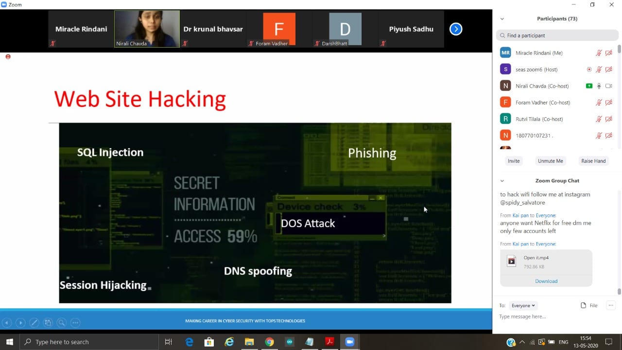 Webinar on Ethical Hacking - IEEE Gujarat Section