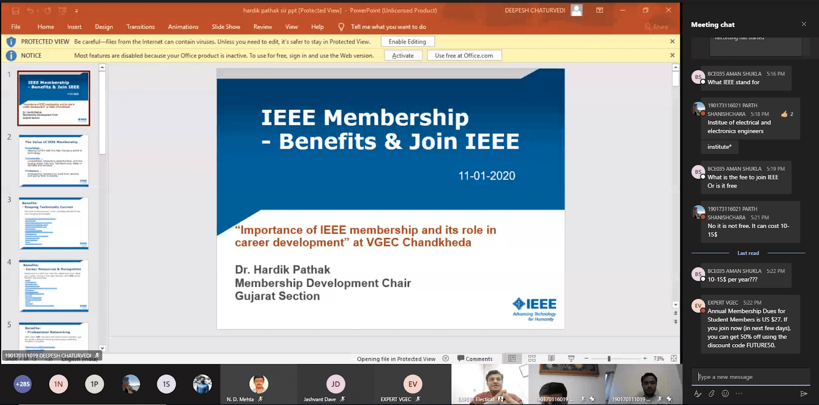 Importance of IEEE membership and its role in career development - IEEE ...