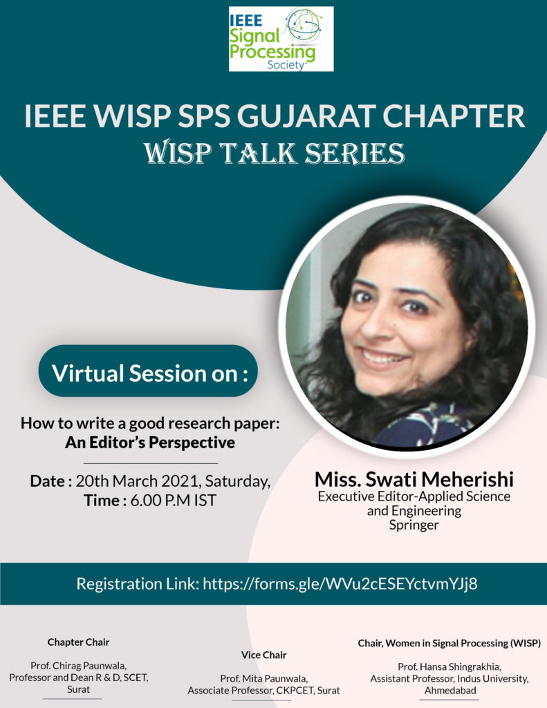 Expert talk on "How to write a good research paper : An Editor's ...